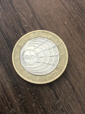 £2 Wireless Transmission 2001 Two Pound Coin Rare = From Circulation ...