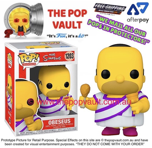 FUNKO POP VINYL TELEVISION THE SIMPSONS TV SERIES #1203 OBESEUS HOMER ...