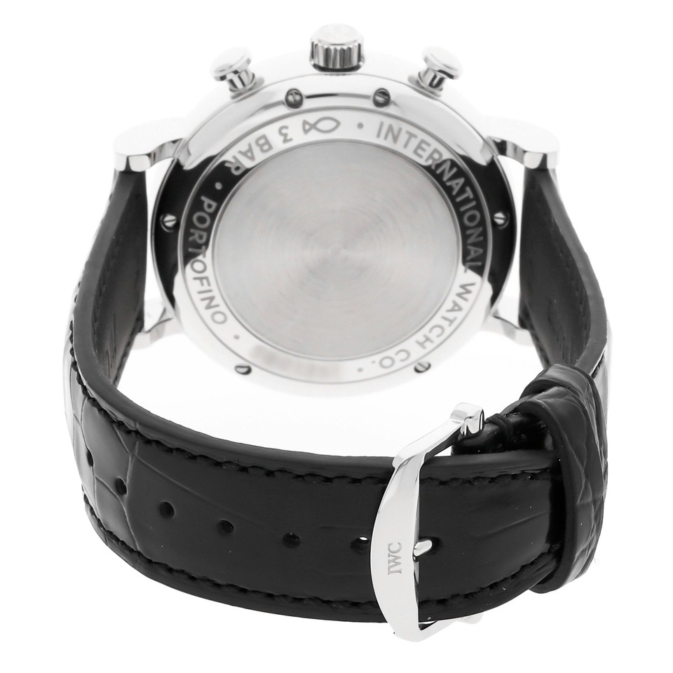 IWC Portofino Chronograph Steel Auto 42mm Silver Dial Watch Strap ...