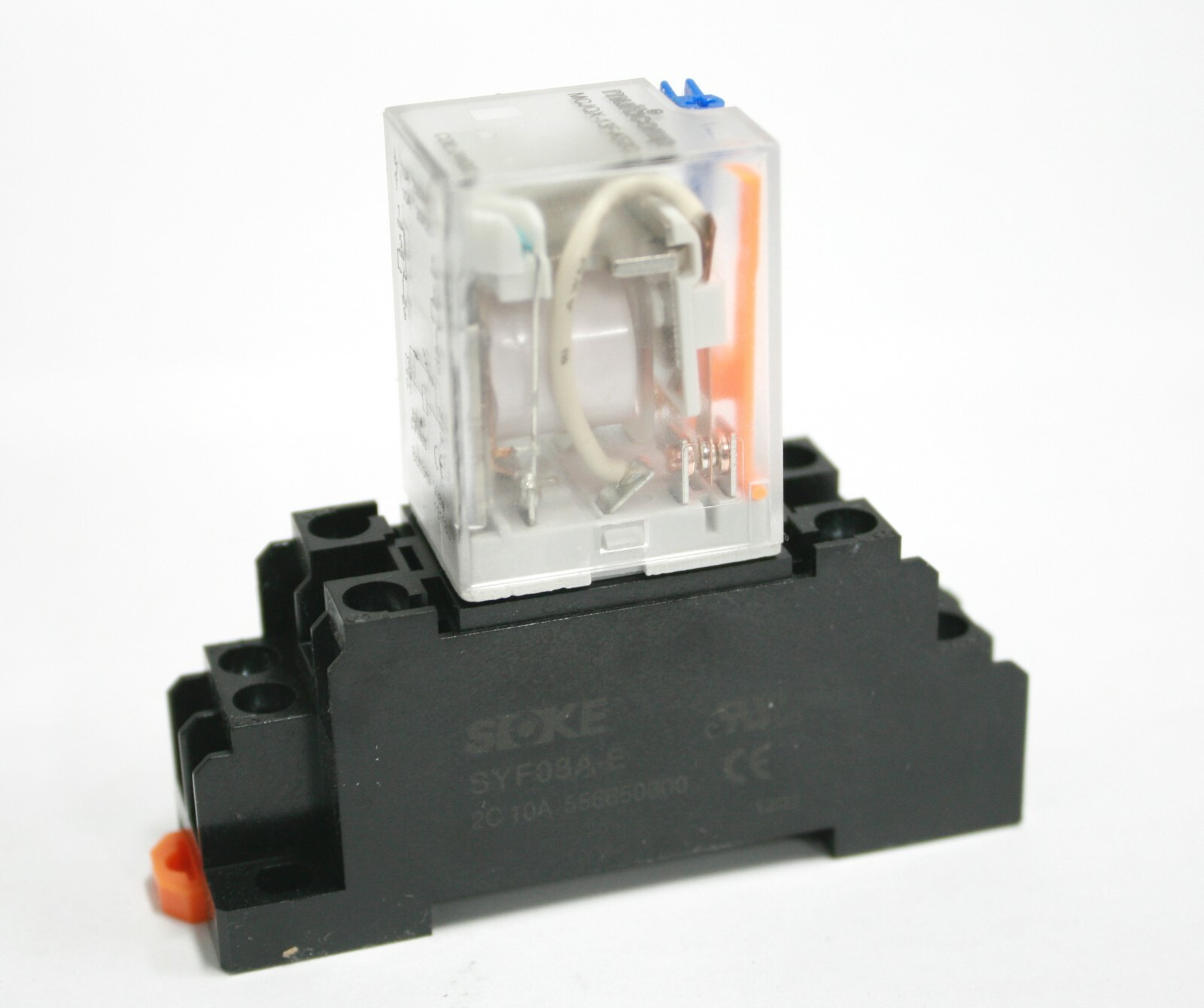 multicomp MCJQX Relay 24V DC Coil DPDT 10A 250VAC SOKE SYF08A-E Socket ...