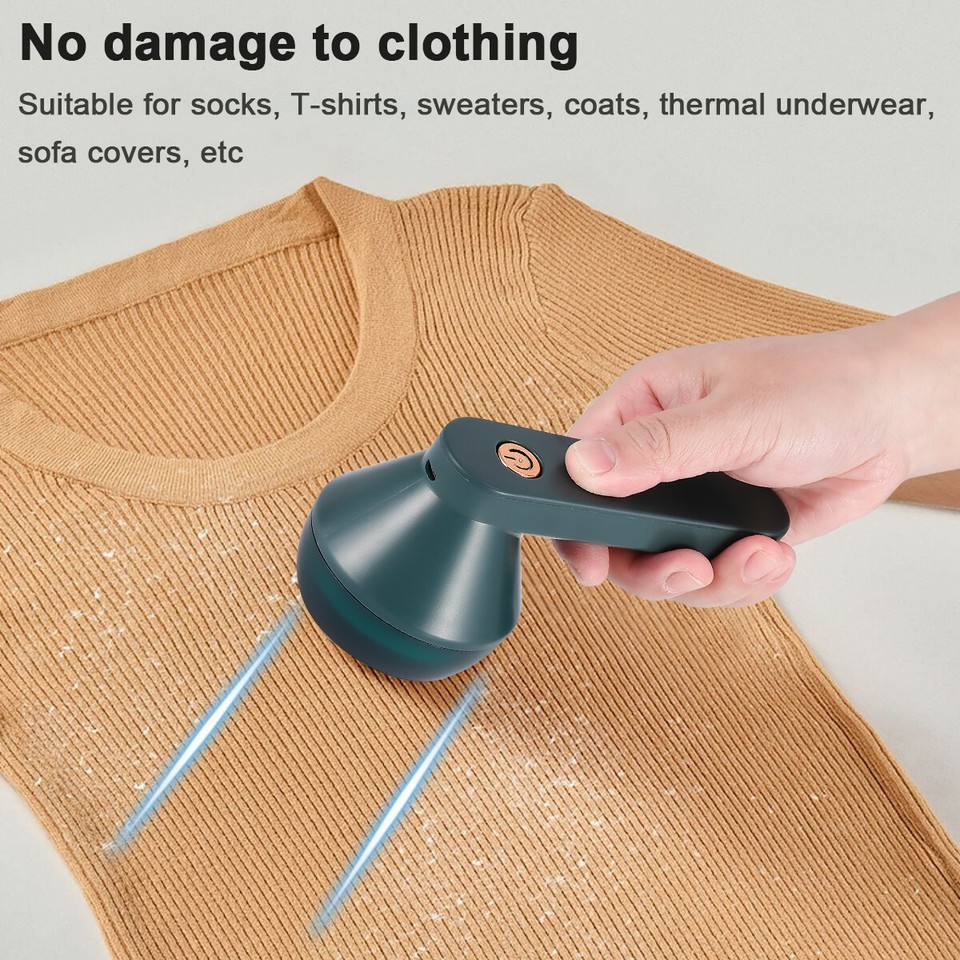 Electric Lint Remover Clothing Cleaner Fabric Shaver 6 Shaves USB ...