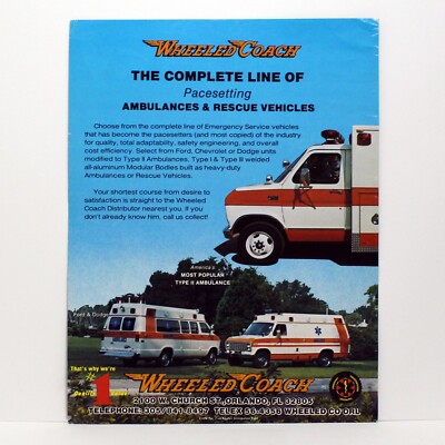 1981 Wheeled Coach Collectible Vintage Original Ambulance Magazine ...