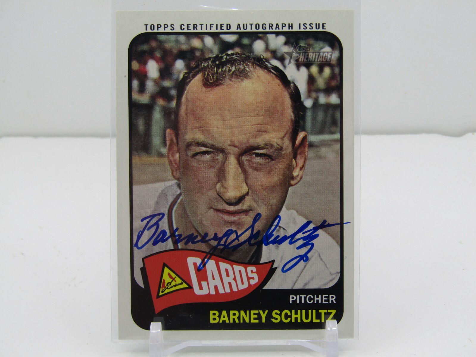 BARNEY SCHULTZ 2014 TOPPS HERITAGE REAL ONE SIGNATURE AUTOGRAPH AUTO ...