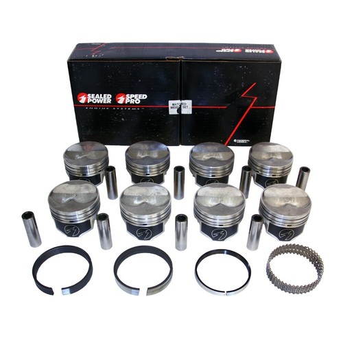 Speed Pro FMP H618CP60 Small Block 350 360 3.5cc Domed Pistons + Cast ...