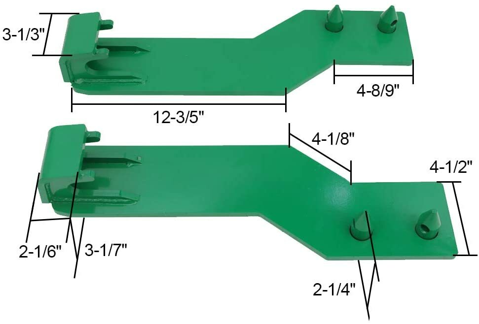 2PCS Loader Quick Tach Weld On Mounting Brackets for John Deere Heavy ...