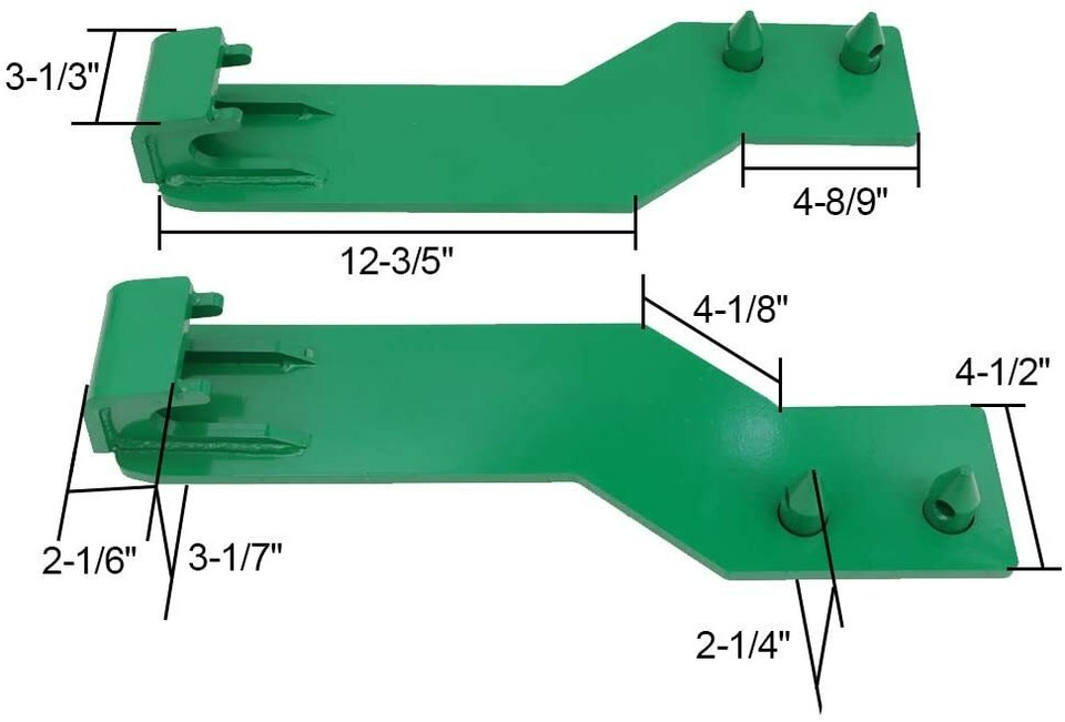 2PCS Loader Quick Tach Weld On Mounting Brackets for John Deere Heavy ...