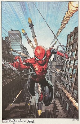 DAVID FINCH rare SPIDER-MAN art print SIGNED Foil MARVEL Signature LAST ...