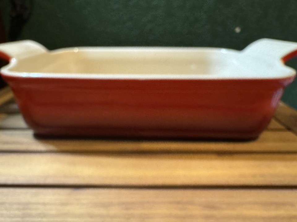 Le Creuset Heritage Stoneware 1-Piece Rectangular Dish, Cerise Red | eBay