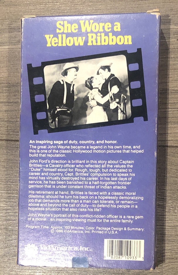 She Wore a Yellow Ribbon (Classic Series VHS)John Wayne 82087109333| eBay