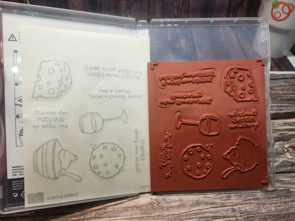 Stampin' UP! A LITTLE CHEESY Stamp Set Wine Grate Cookie Pudding up ...