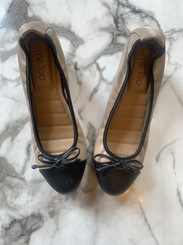 ME TOO CAP TWO TONE 100 % Leather(Upper) Pump-Tan/ Black-8.5M | eBay