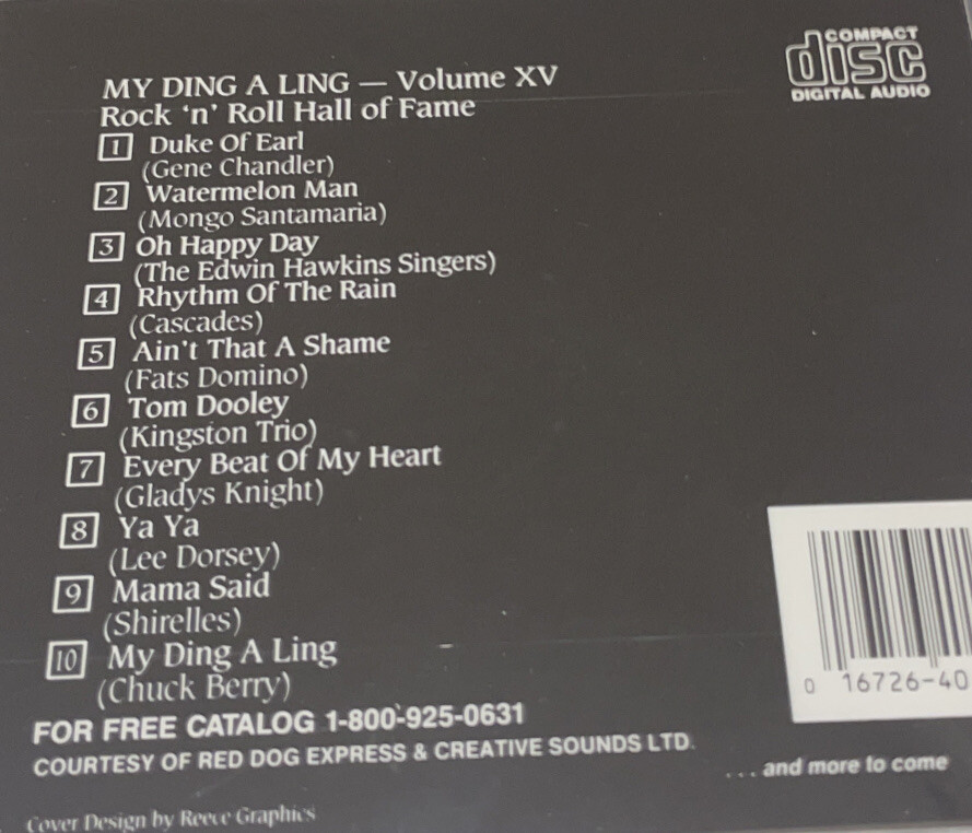 Rock and Roll Hall of Fame Vol XV: My Ding A Ling - Various - j | eBay