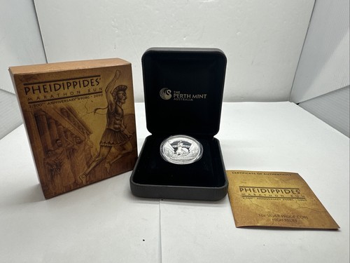 2010 Pheidippides Marathon Run 1 oz Silver Proof - The Perth Mint (Box ...
