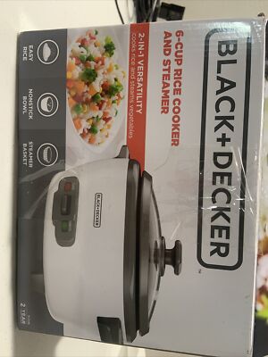 BLACK+DECKER RC506 6-Cup Rice Cooker - White 50875815681| eBay