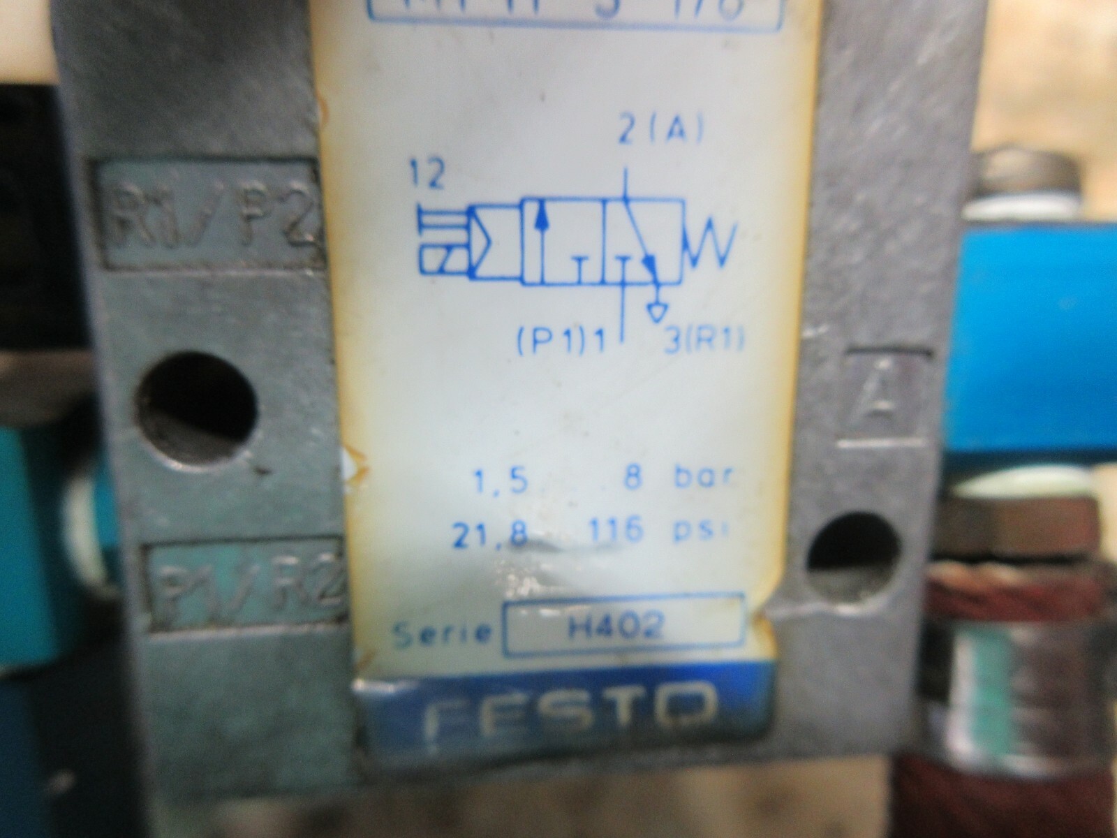 FESTO VALVE TYP 7802 MFH-3-1/8 H402 MSFG-24-42-50/60 4527 DC24V TREE J ...