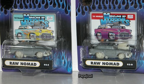 4 RAW Chase Muscle Machines Chevrolet 69 Chevelle 57 Chevy & Nomad 1:64 ...