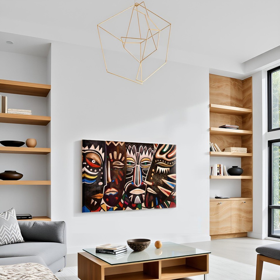 African Mask Art Wall Decor Vintage African Traditional Tribal Ethnic ...