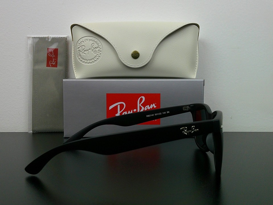 Classic Ray-Ban RB2140 Wayfarer Sunglasses Matte Black Mirrored Never ...