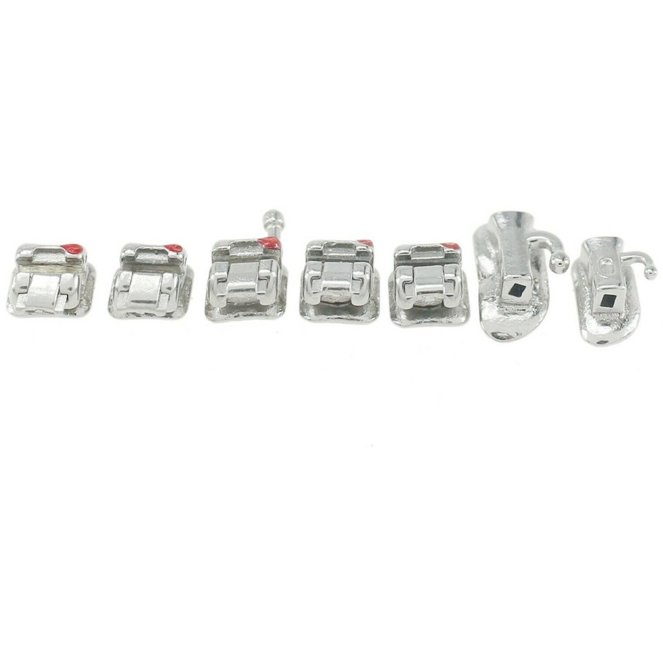 Dental Orthodontic Self Ligating Brackets Braces Metal MBT 022 3 Hook ...