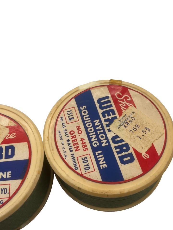 2 Vintage Shakespeare Nylon Squidding Fishing Line No.4485 15lb Test | eBay