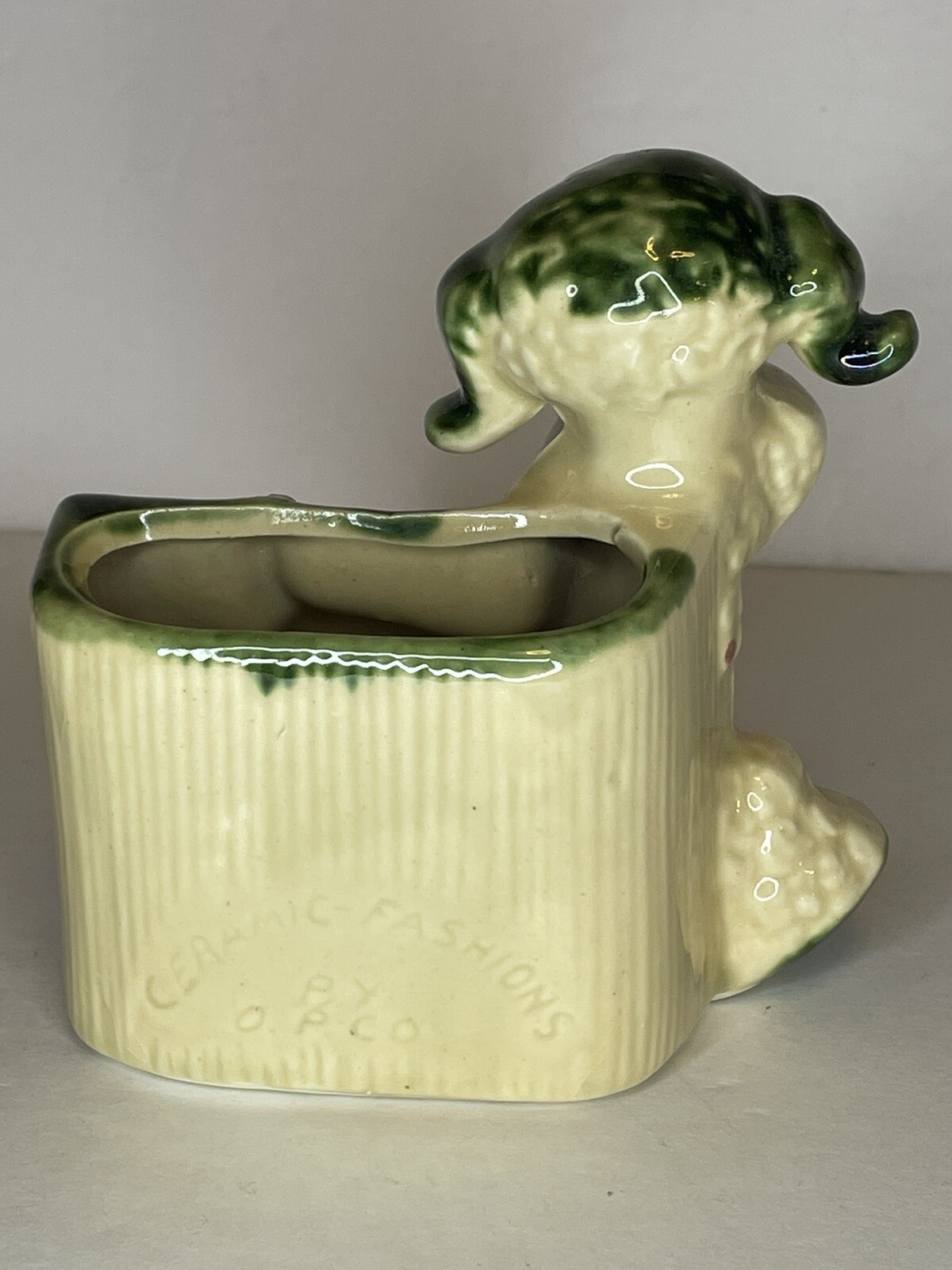 Vintage 1950s Ceramic Poodle Planter Figurine Ohio Pottery (OPCo ...