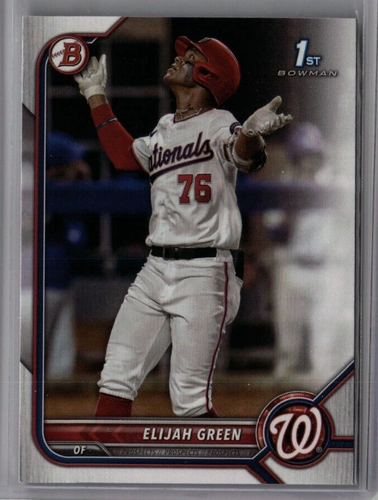 ELIJAH GREEN ROOKIE BOWMAN DRAFT 1st BD-23 2022 MLB BASEBALL NATIONALS ...