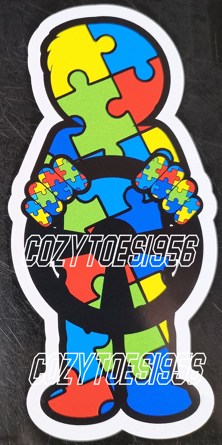 Autistic Driver Male / Man Autism Awareness Car Van Bumper Sticker ...