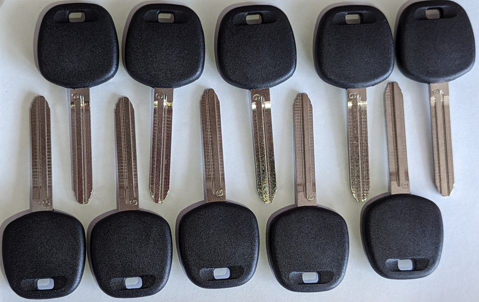 10 NEW REPLACEMENT G CHIP TOY44G TRANSPONDER IGNITION KEY FOR TOYOTA ...