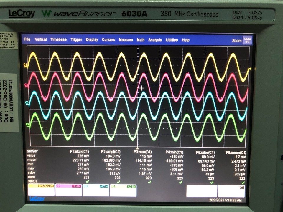 LeCroy WaveRunner 6030A 350MHz, 4-Ch, 2.5/5GS/s, 2/4 Mpts Digital ...