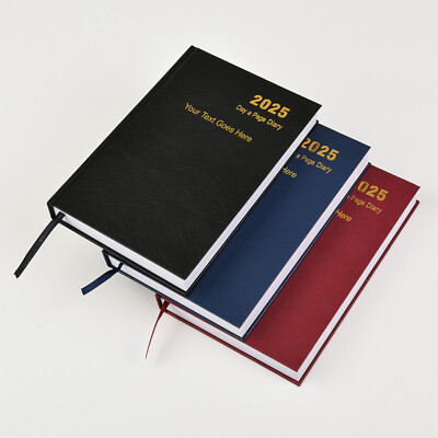 Personalised 2025 Diary A5 One Day to Page Hardback Cover & Ribbon ...