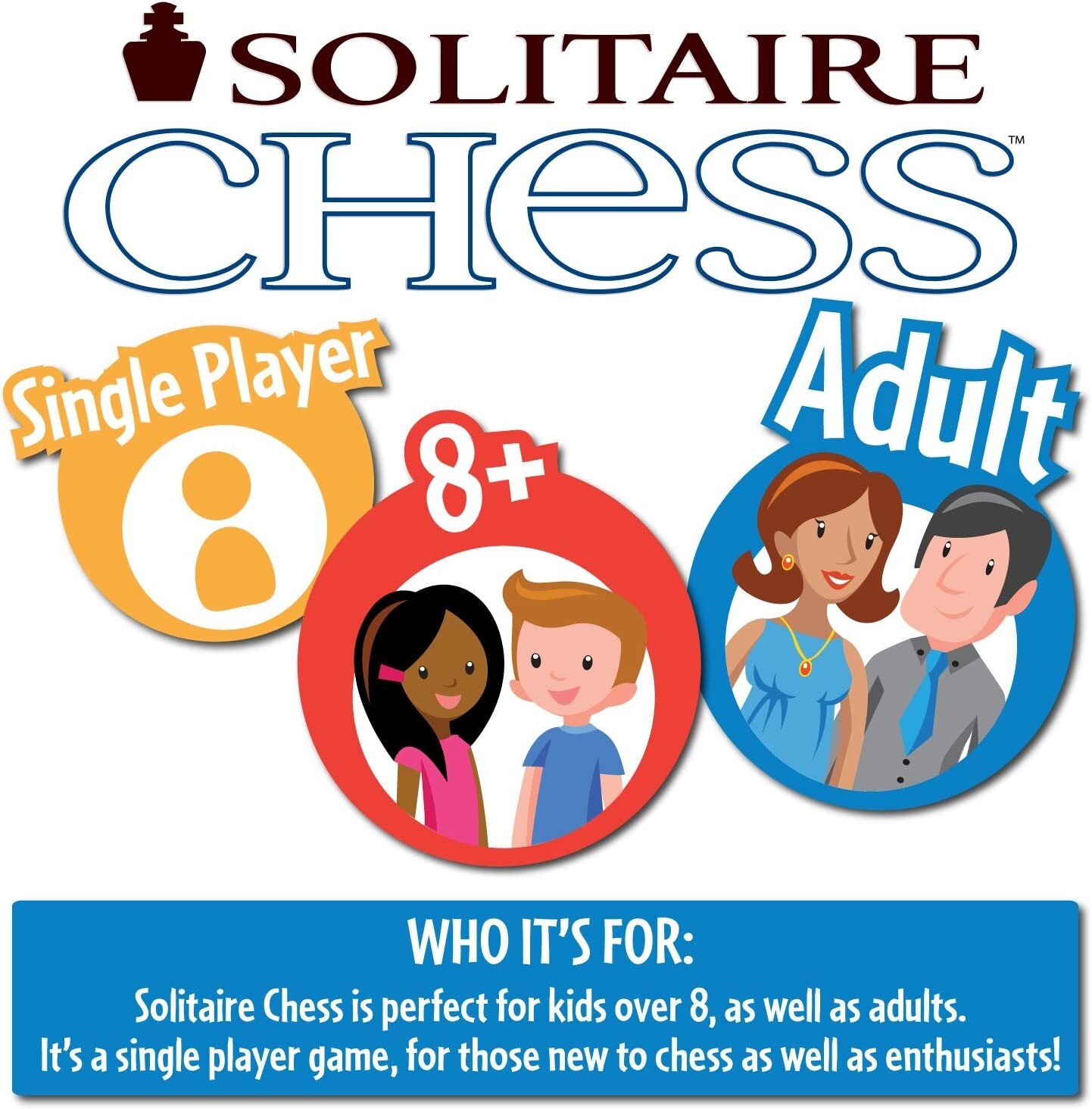 ThinkFun Solitaire Chess - Fun Version of Chess You Can Play Alone, Toy ...