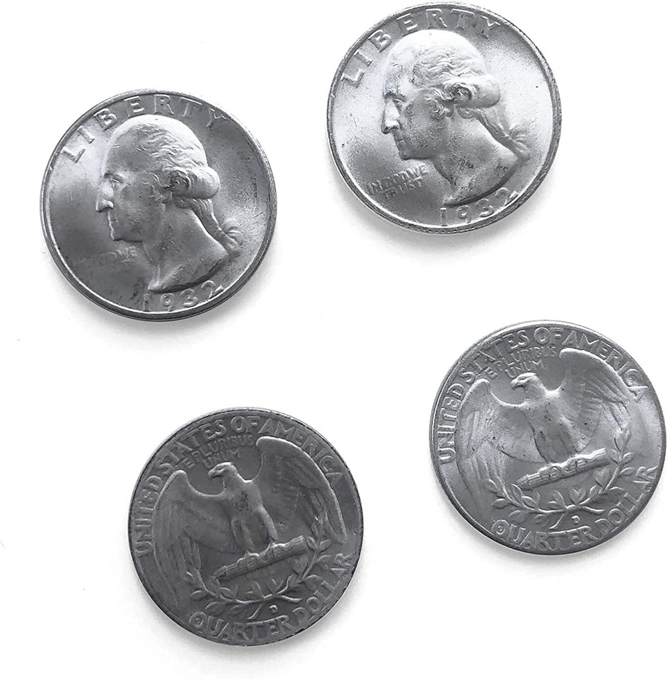 2-Pack Double-Sided Coins Metal Trick Prank Heads Tails for Magic Use ...