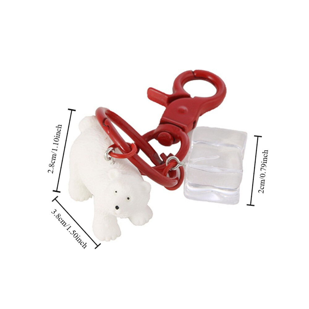 Resin Polar Bear Keychain Animal Bear Bag Hanging Car Key Pendant | eBay