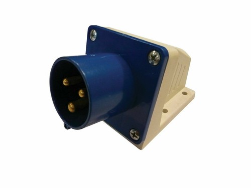 240V 16AMP 3PIN BLUE INDUSTRIAL PLUGS AND SOCKETS IP44 CAMPING CARAVAN ...