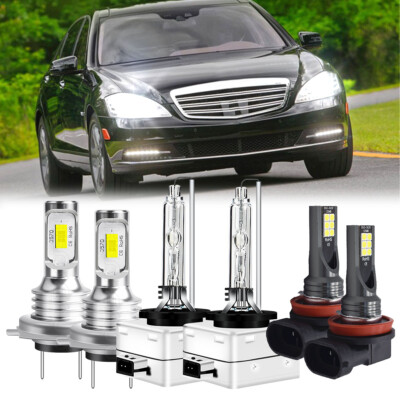 For Mercedes-Benz S550 2007-2010 LED HID Xenon Headlight Hi / Lo+Fog ...