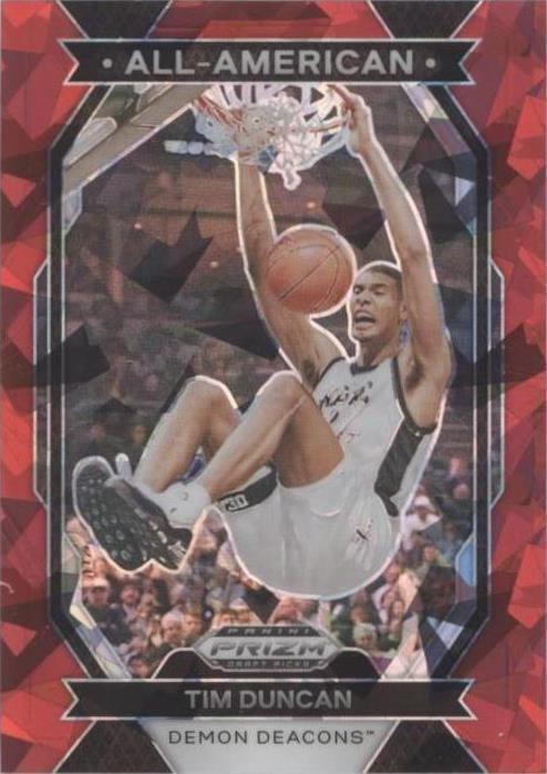 2024 Panini Prizm Draft Picks - All-American Tim Duncan #25 Red Ice ...