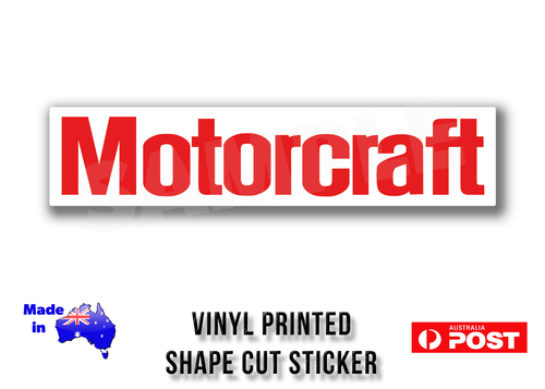Motorcraft Repro Vinyl Print Sticker 200mm x 45mm Suit Ford FREE POST ...