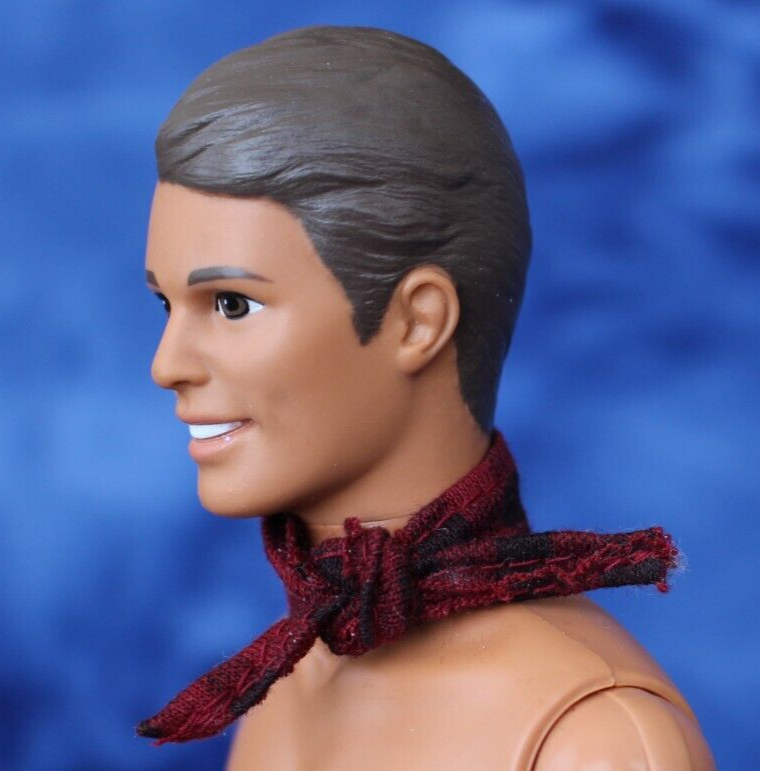 2pc Red Black Western Cowboy BANDANA fits 12" Lone Ranger Ken doll ...