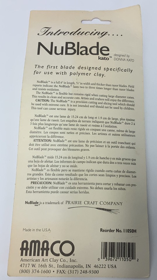 American Art Clay Co AMACO NuBlade By Donna Kate Polymer Clay Blade | eBay