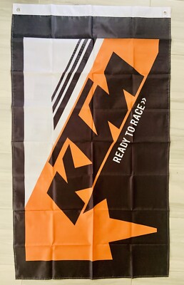 KTM XC FLAG BANNER DRAPEAU SNOWMOBILE MAN CAVE GARAGE | eBay
