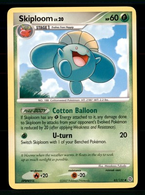 Pokemon Card Skiploom LV.20 Secret Wonders 65/132 EXC/NM Non-Holo ...