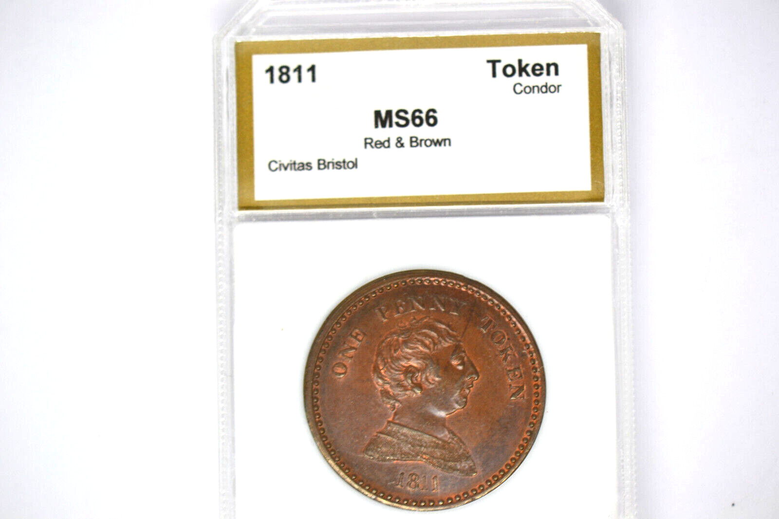 Somersetshire. Bristol copper Penny Token 1811, Withers-416. Lovely BU ...
