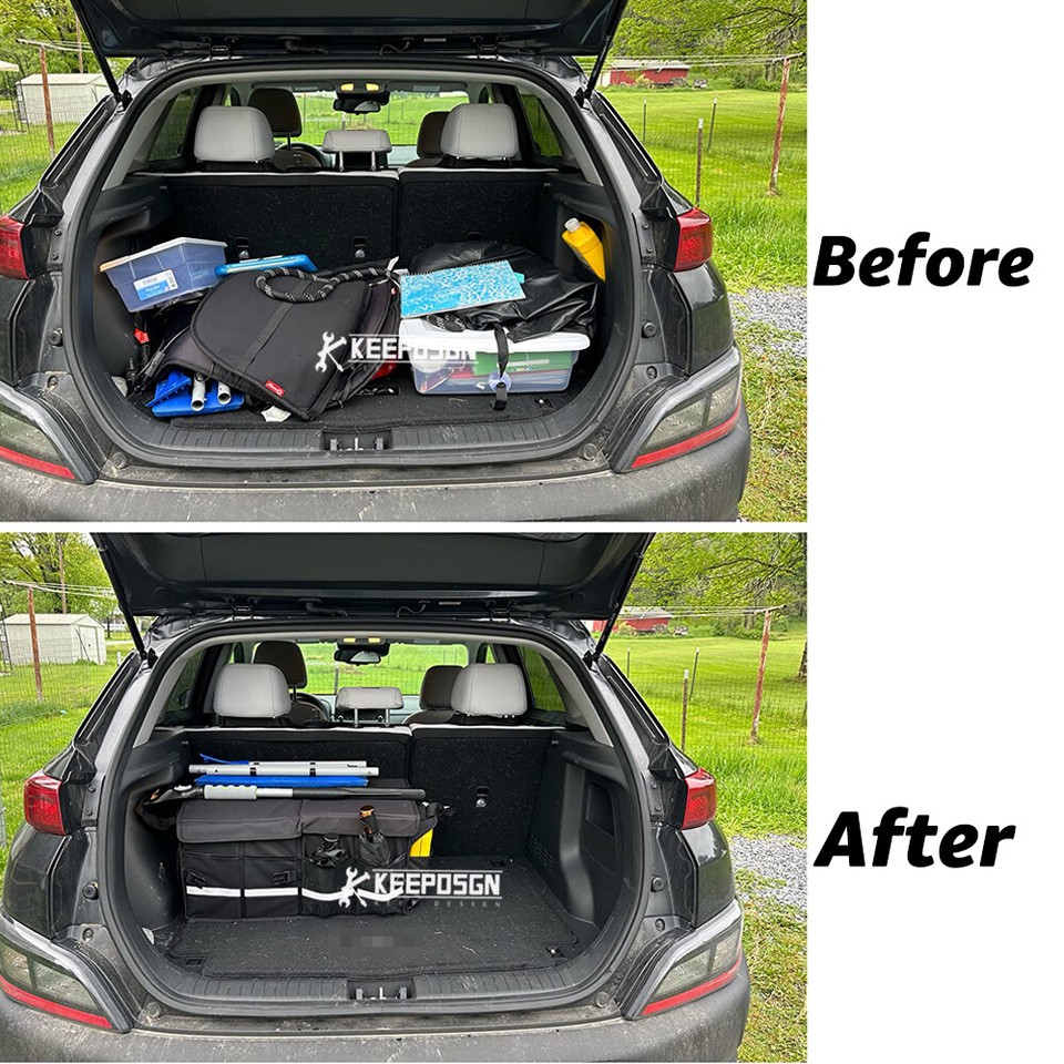 PU 3-in-1 XXL Car Trunk Organizer SUV Trunk Cargo Fold Up Bag Large ...