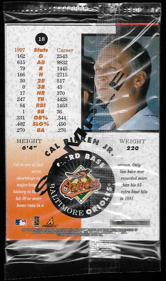 1998 Mike Piazza Cal Ripken Jr Sealed Pinnacle Mint Collection Sample ...