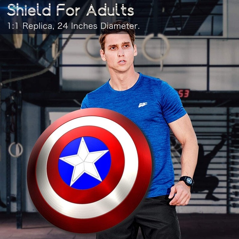 Avengers Captain America Vibranium Shield 24" 75th Anniversary Cosplay ...