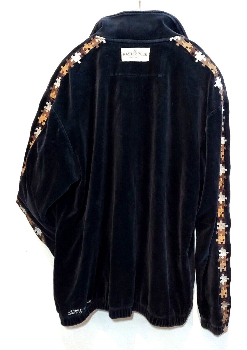Ecko Unltd Knit Velour Track Suit Masterpiece Puzzle Jacket XL Zip ...