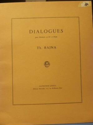 Clarinet & Piano: Dialogues by Thomas Rajna New Out of Print | eBay