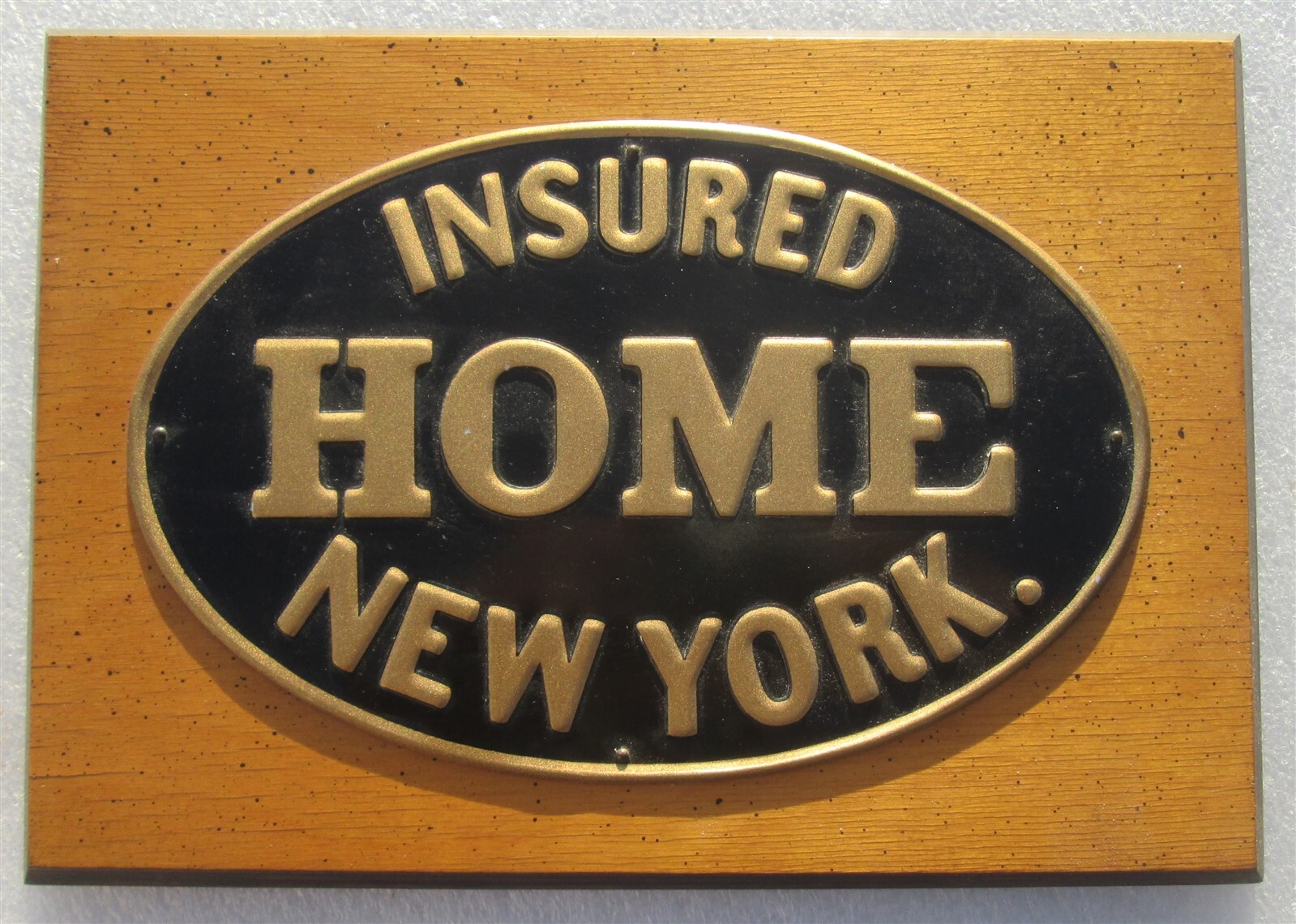 HOME NEW YORK: Authentic Insurance Company Issued Tin Fire Mark- AGENCY ...