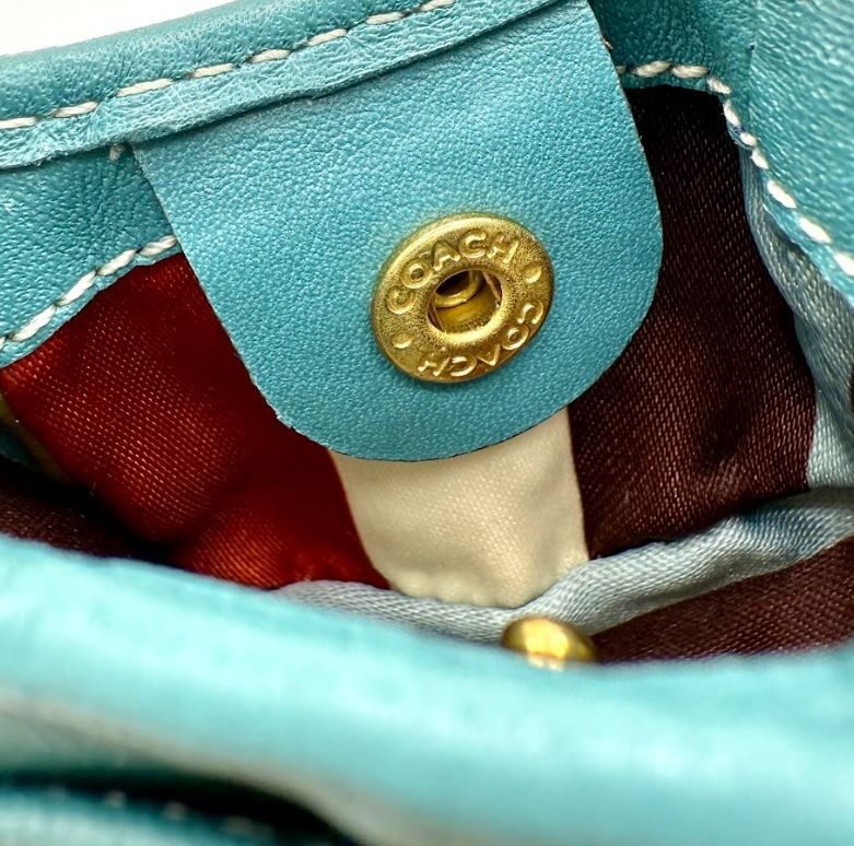 Coach Teal Blue Mini Hobo Ergo Bag Charm Keychain | eBay