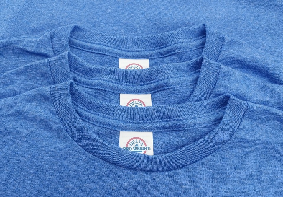 3 pack Delta Pro Weight Adult Plain Long Sleeve T-shirts Medium | eBay